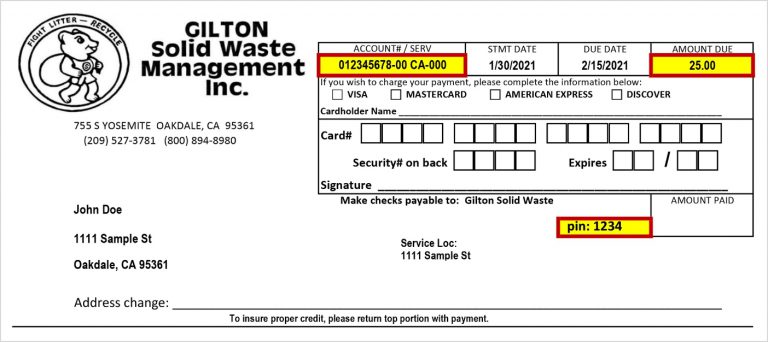 Pay My Bill - Gilton Solid Waste Management